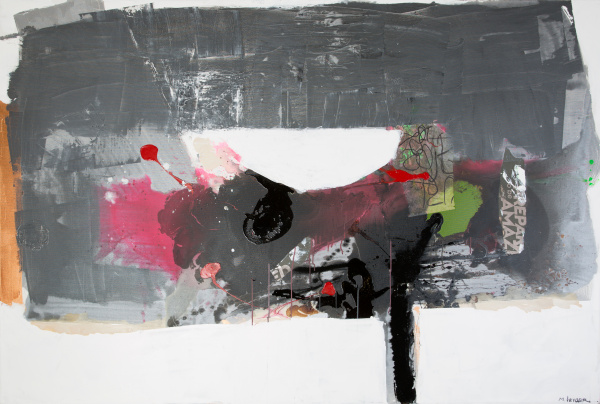 “Abstract with blue” by Moshe Leider - Kings Gallery