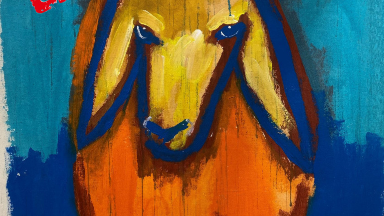 “Yellow eyes” by Menashe Kadishman - Kings Gallery