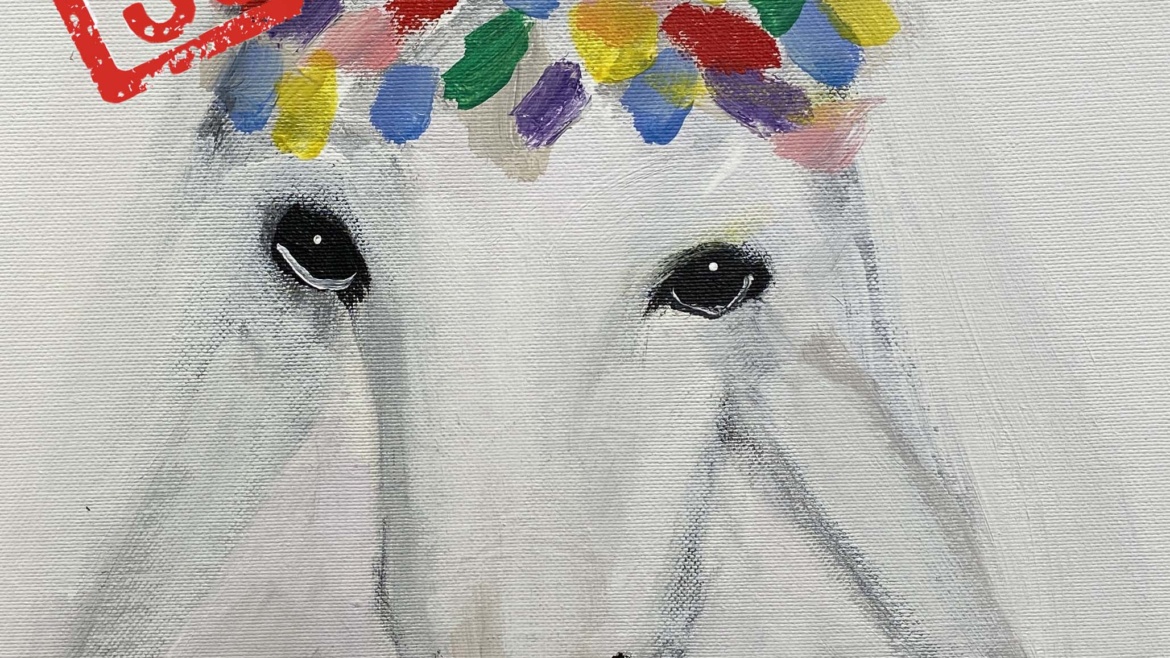 “White sheep” by Menashe Kadishman - Kings Gallery